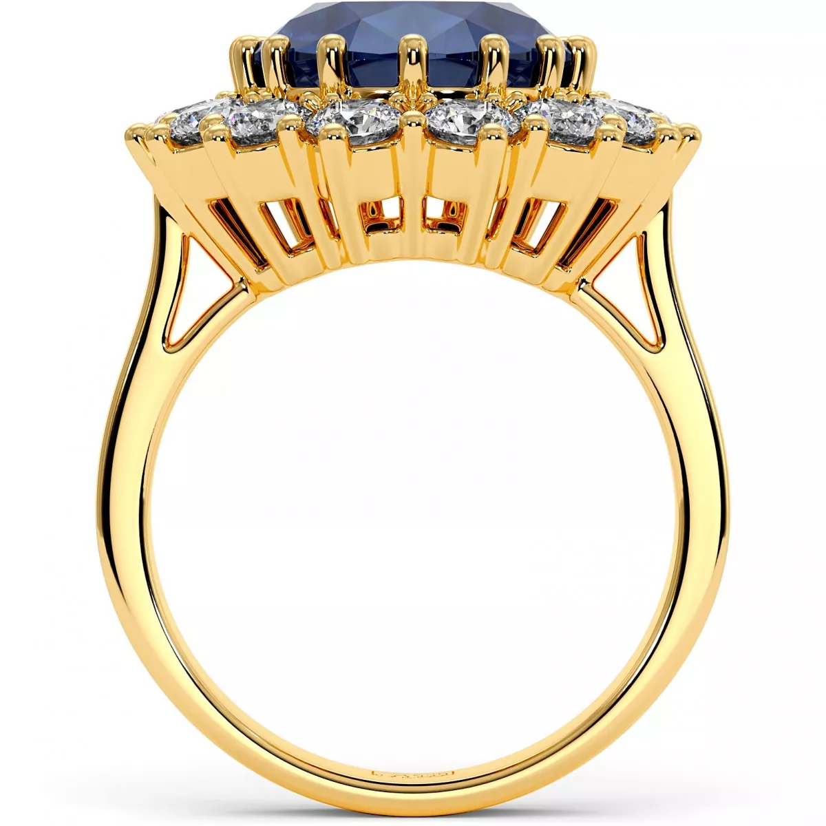 10 CTW Sapphire Engagement Ring "Princess Diana"
